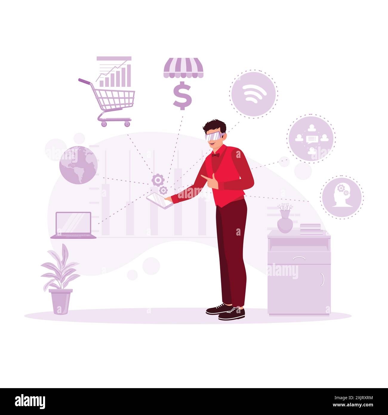 Retail technology Stock Vector Images - Alamy