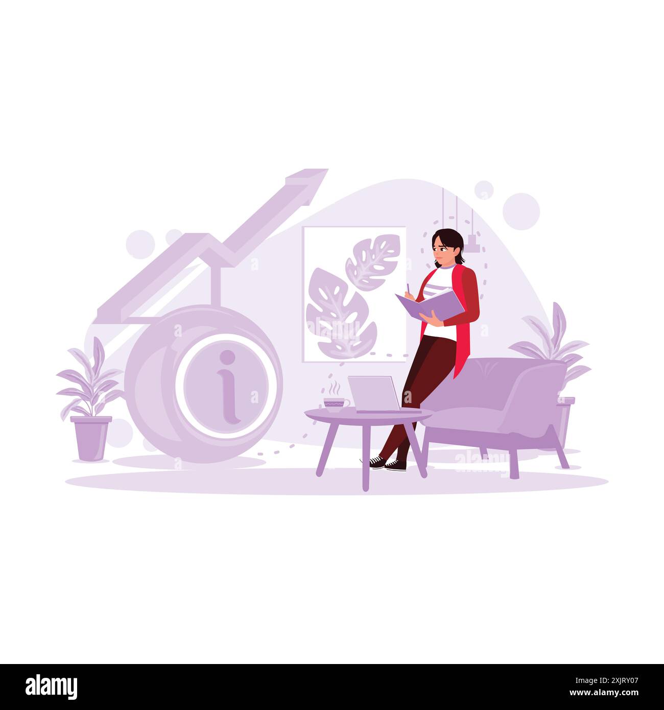 Female college student writing Stock Vector Images - Alamy