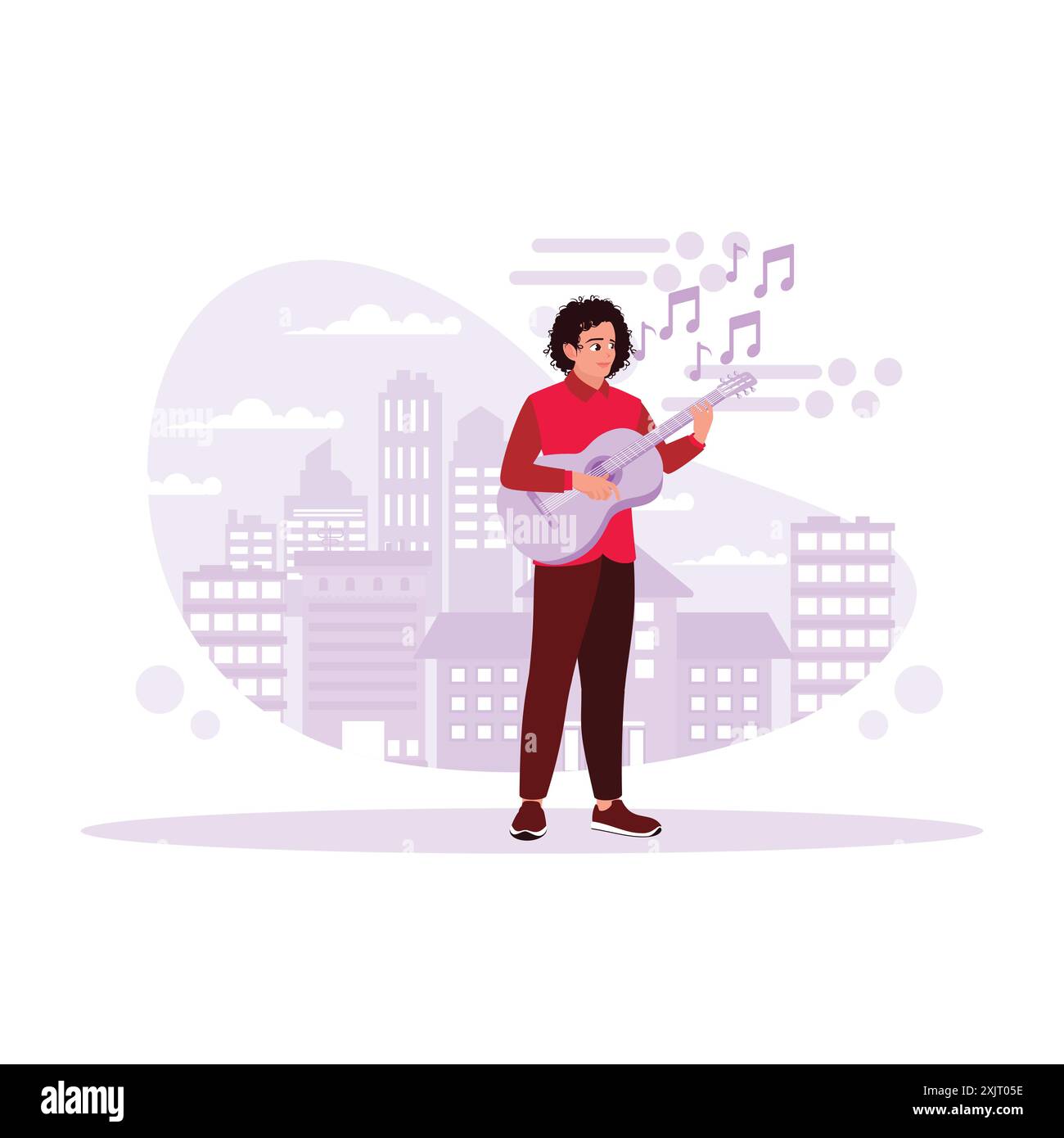 Portrait of street performer Stock Vector Images - Alamy