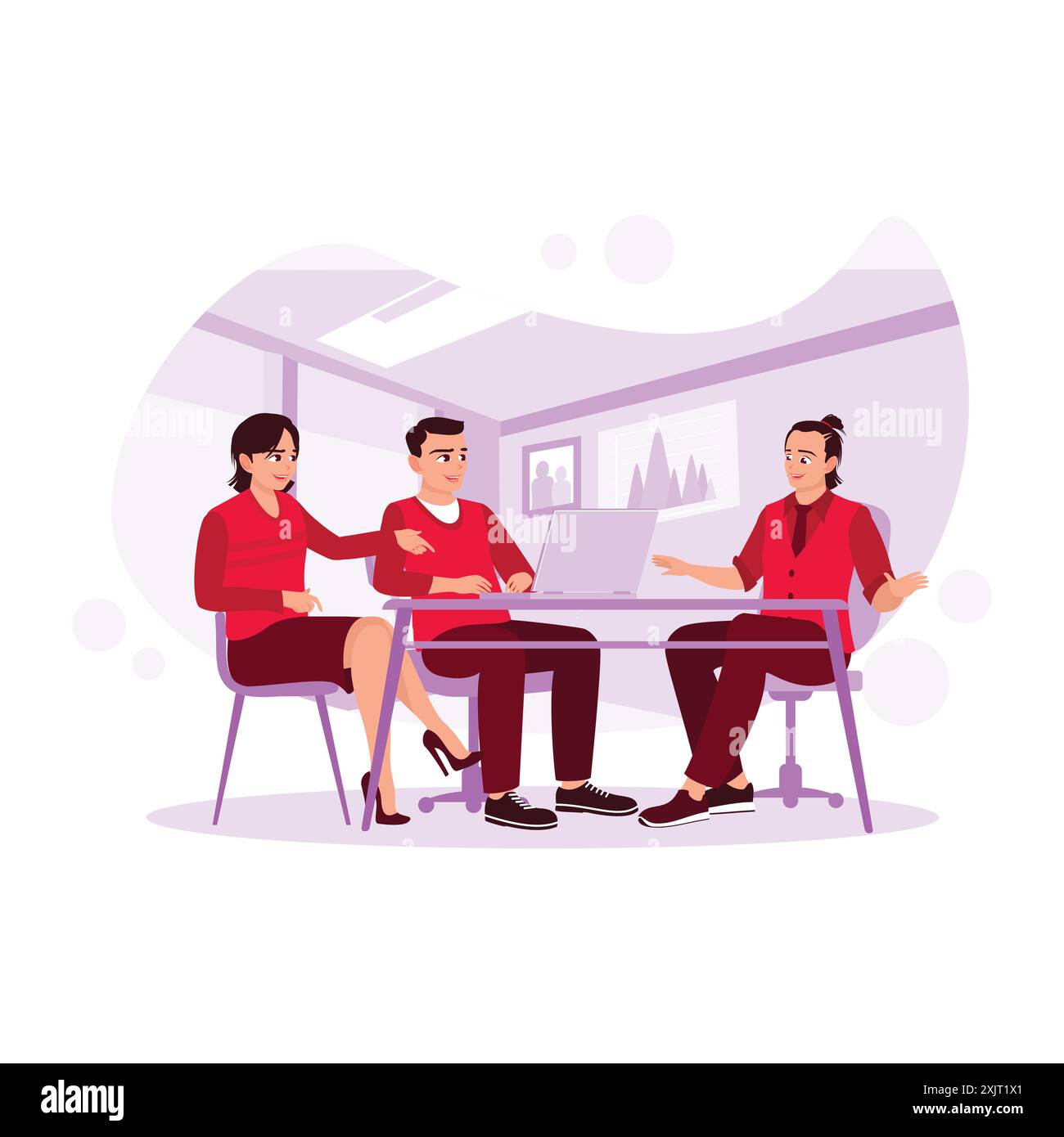 Asia people meeting brainstorming ideas Stock Vector Images - Alamy