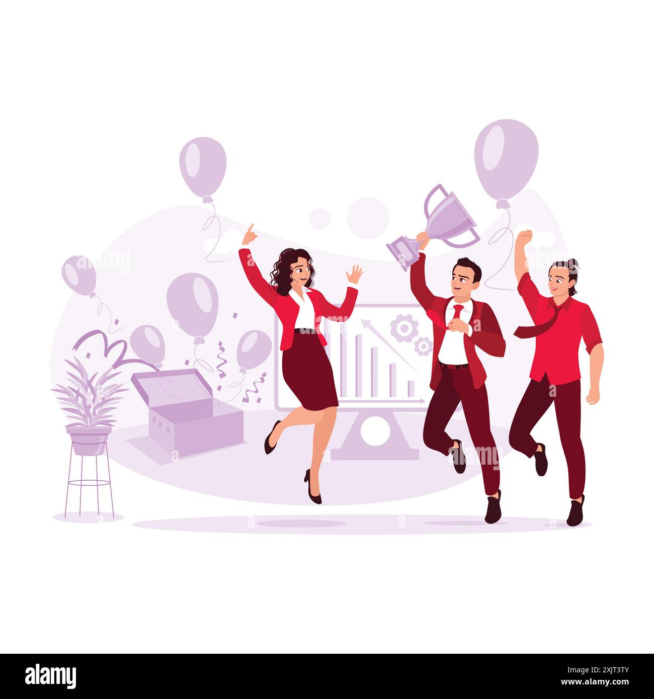 Five trophies Stock Vector Images - Alamy