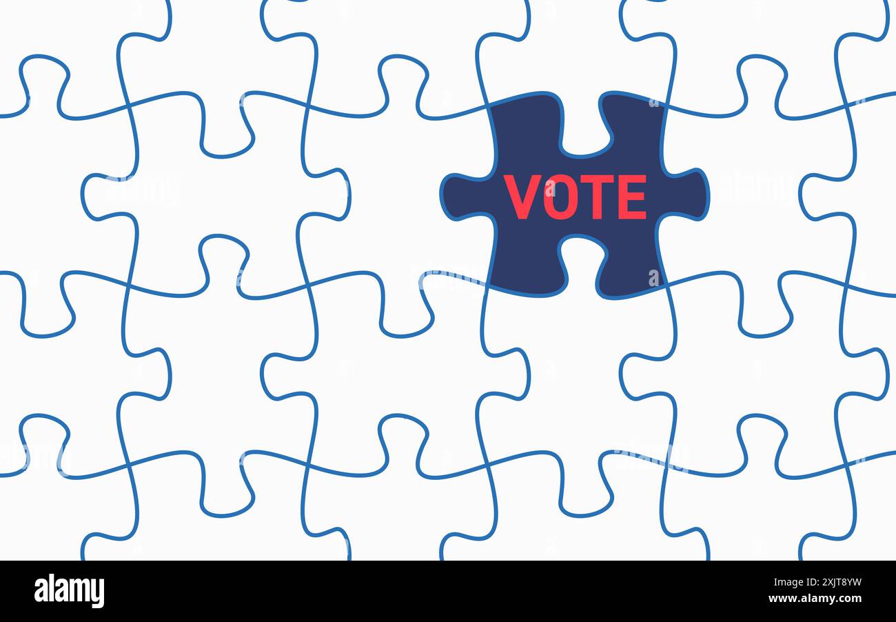 White empty puzzle with vote word. Your vote matters concept Stock ...
