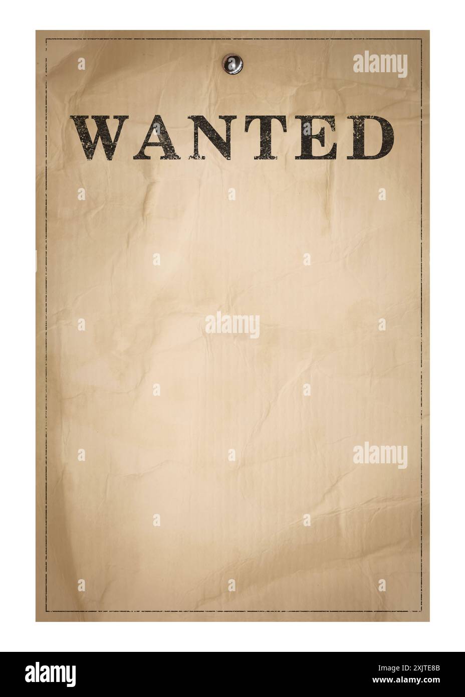 Blank Wanted Poster Background Blank Wanted Poster — Stock Photo