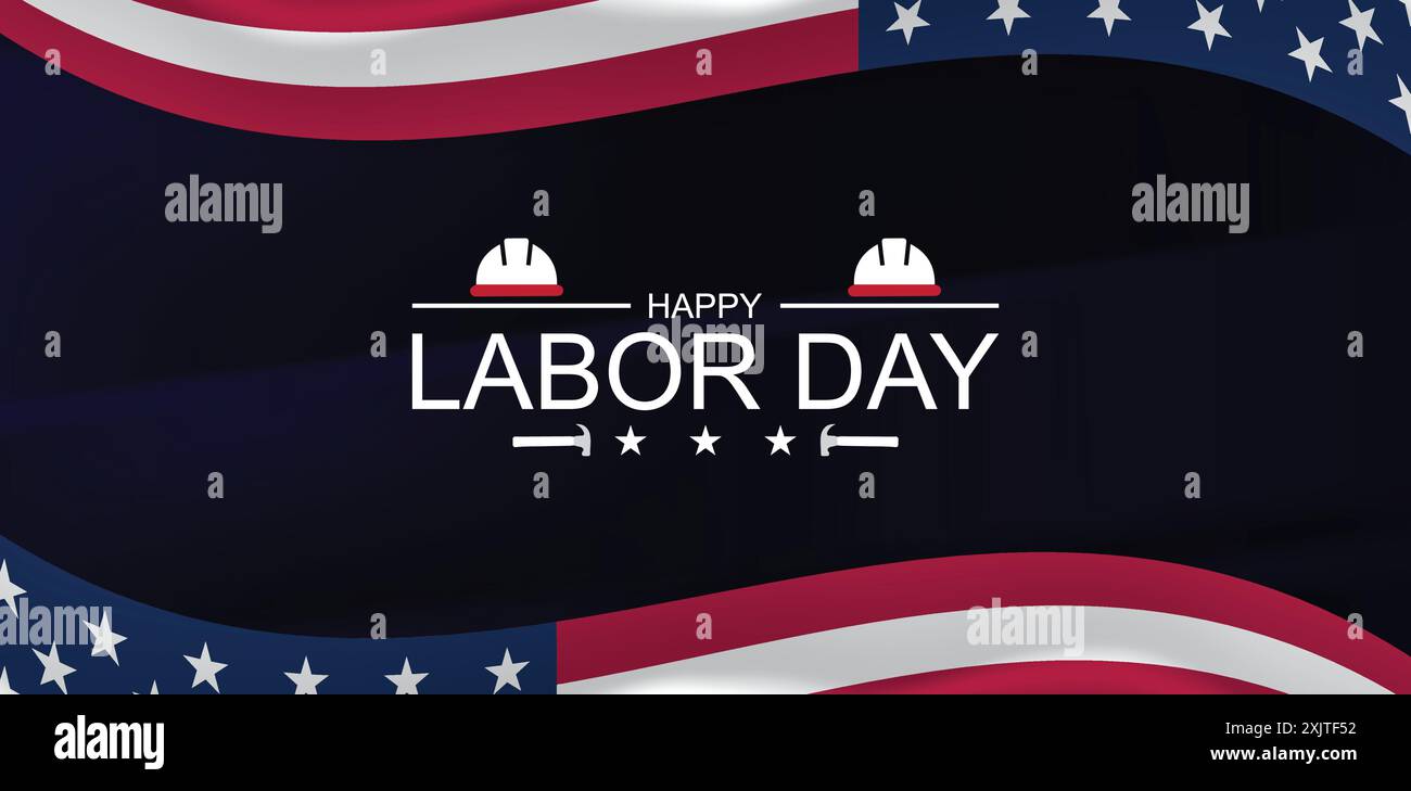 Labor Day in the USA Honoring Hard Work and Dedication Stock Vector ...
