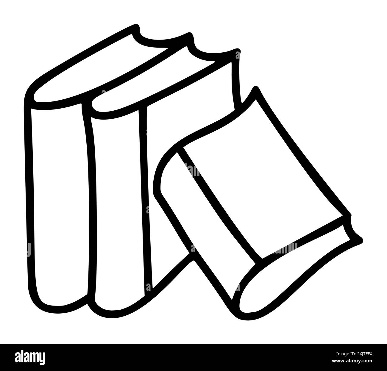 Hand drawn black and white book hi-res stock photography and images - Alamy