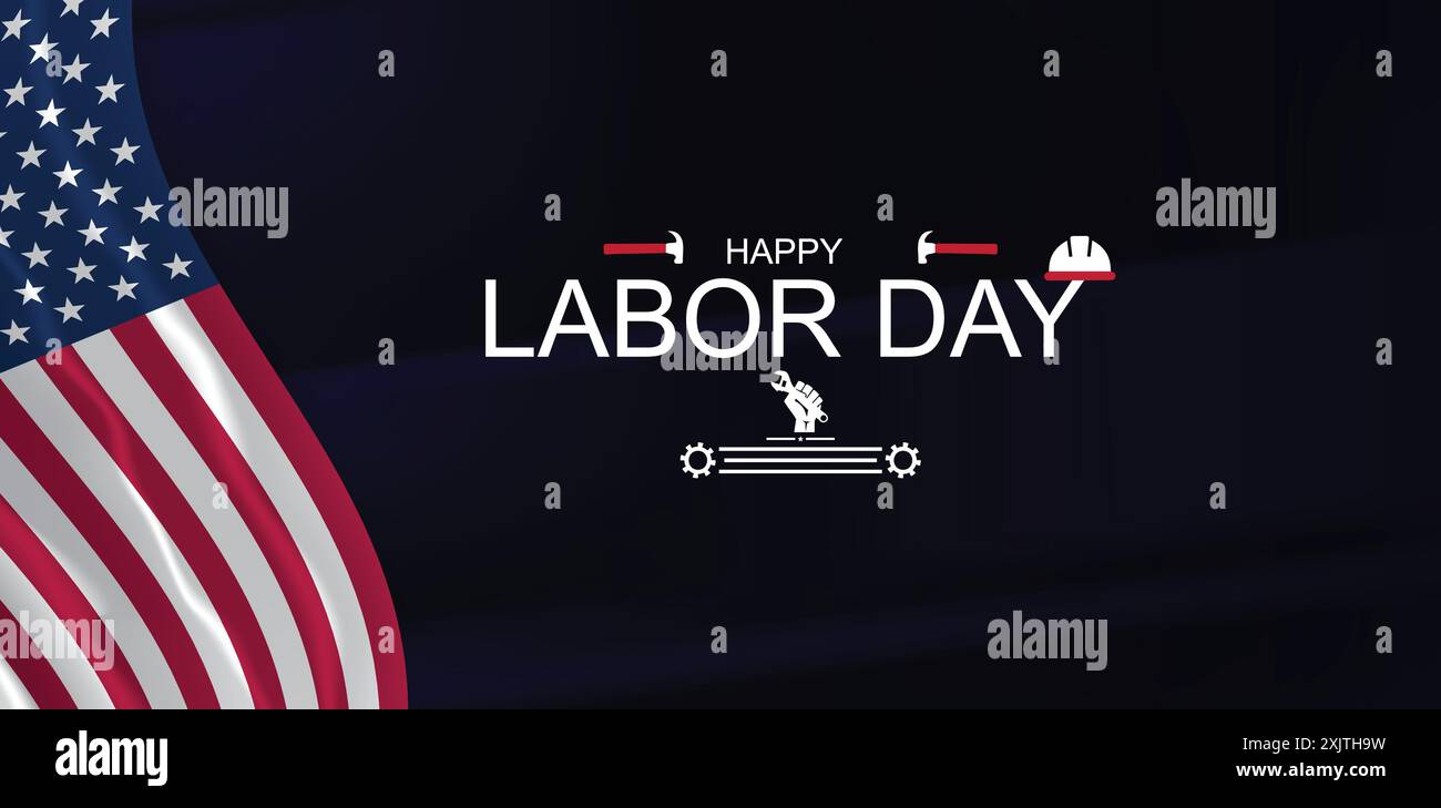 Labor Day in the USA Honoring Hard Work and Dedication Stock Vector ...
