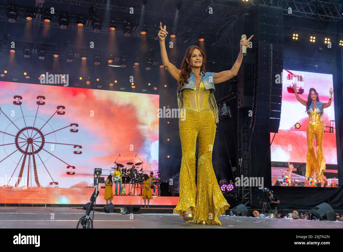 Aspach Schlagersaengerin Andrea Berg beim Auftritt am 19.07.2024 in ...