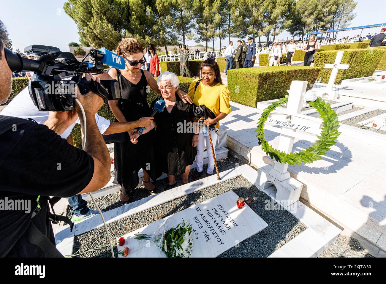 Cyprus : 50th invasion anniversary memorial A mother of a dead soldier ...