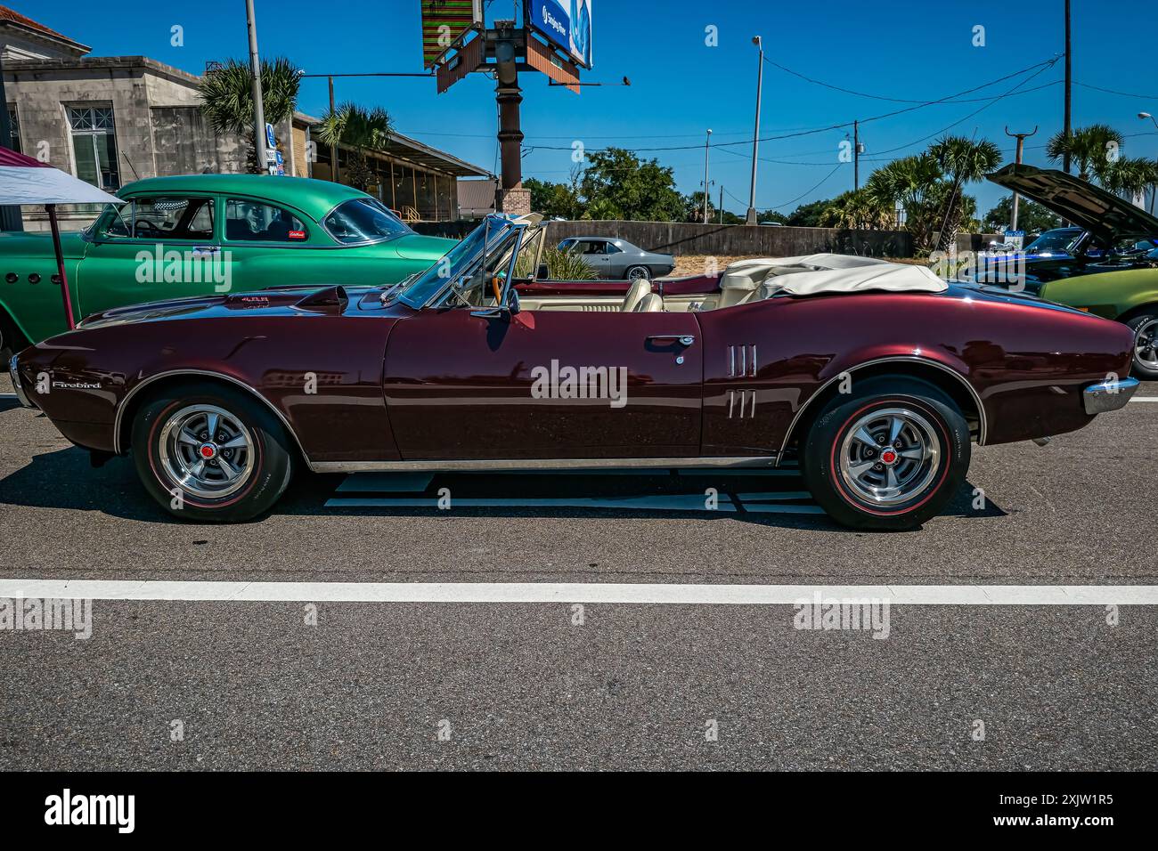 Gulfport, MS - October 01, 2023: High perspective side view of a 1967 ...