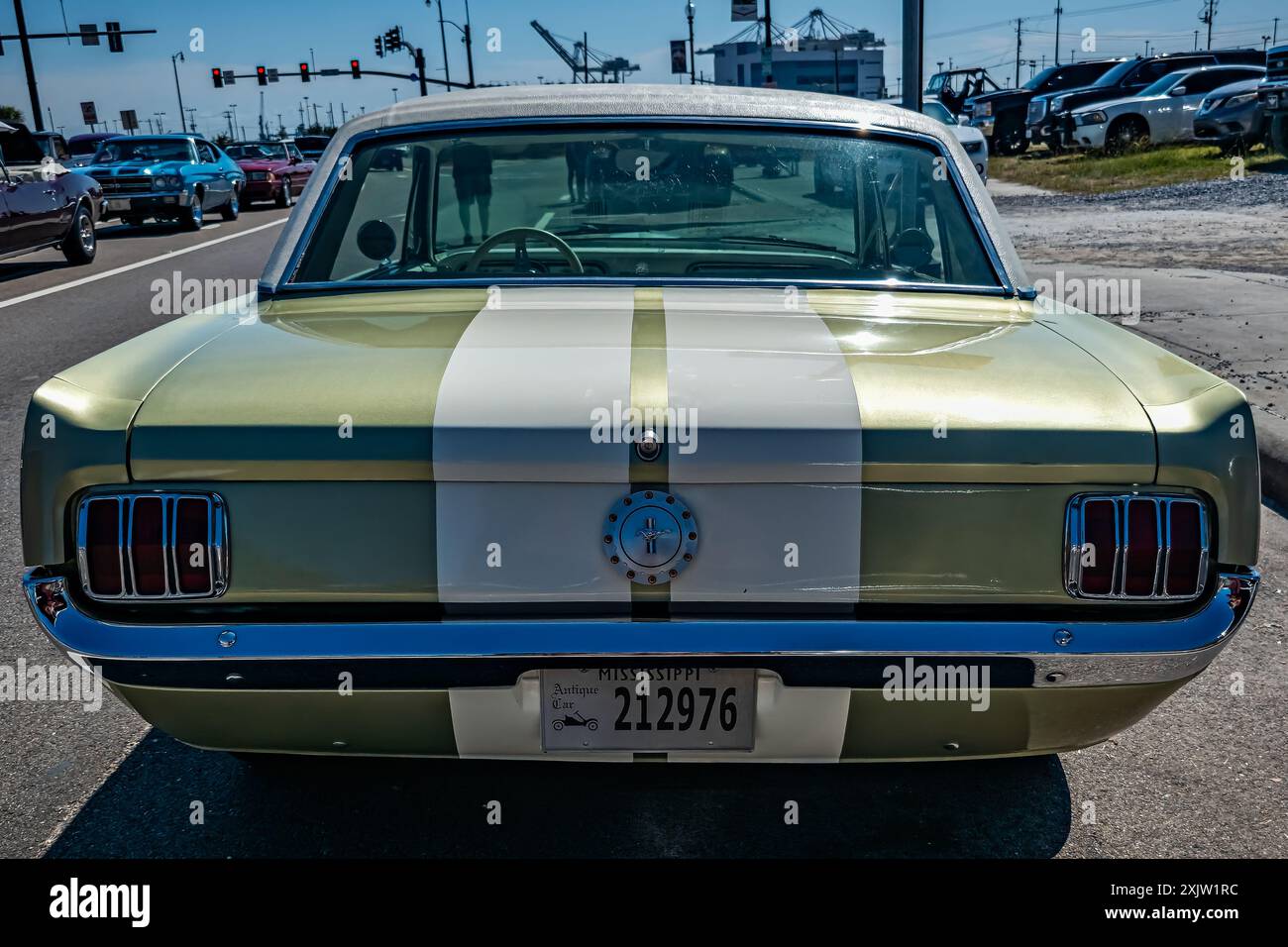 Gulfport, MS - October 01, 2023: High perspective rear view of a 1966 ...