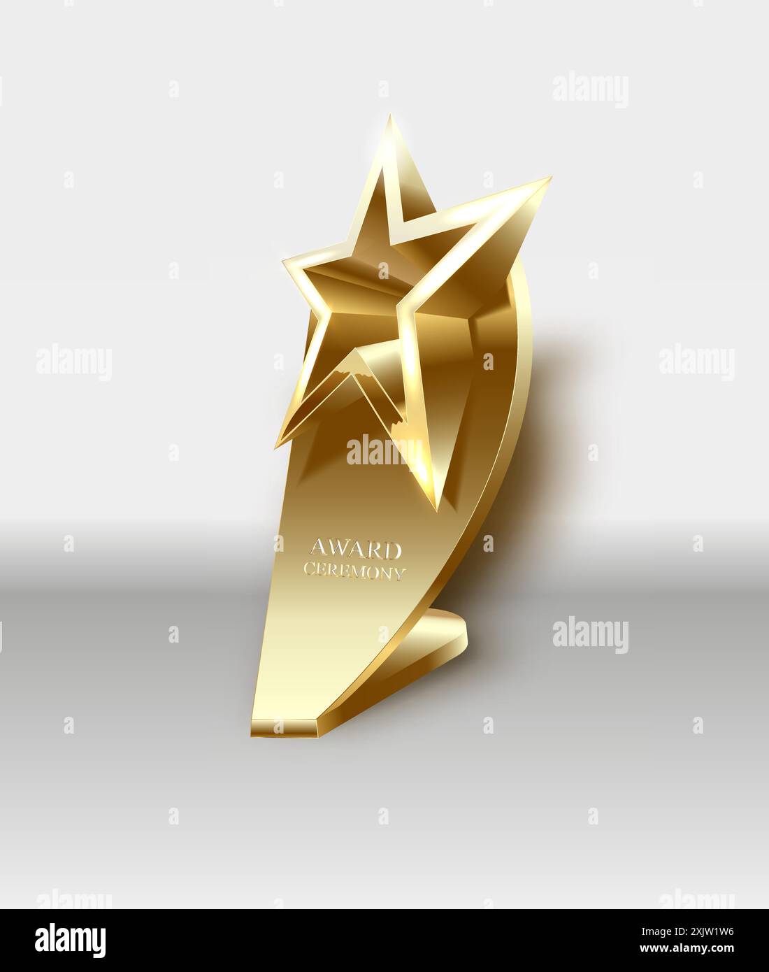 Realistic Golden Star Trophy Award in Vector Stock Vector Image & Art ...