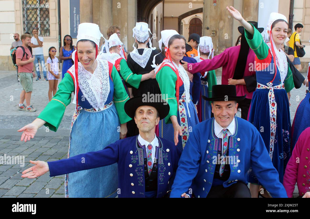 Cercle Celtique Seiz Avel of France during the ceremony opening of the Traditional International ...
