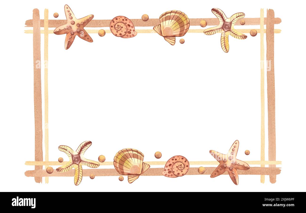 Hand painted sea shell hi-res stock photography and images - Alamy