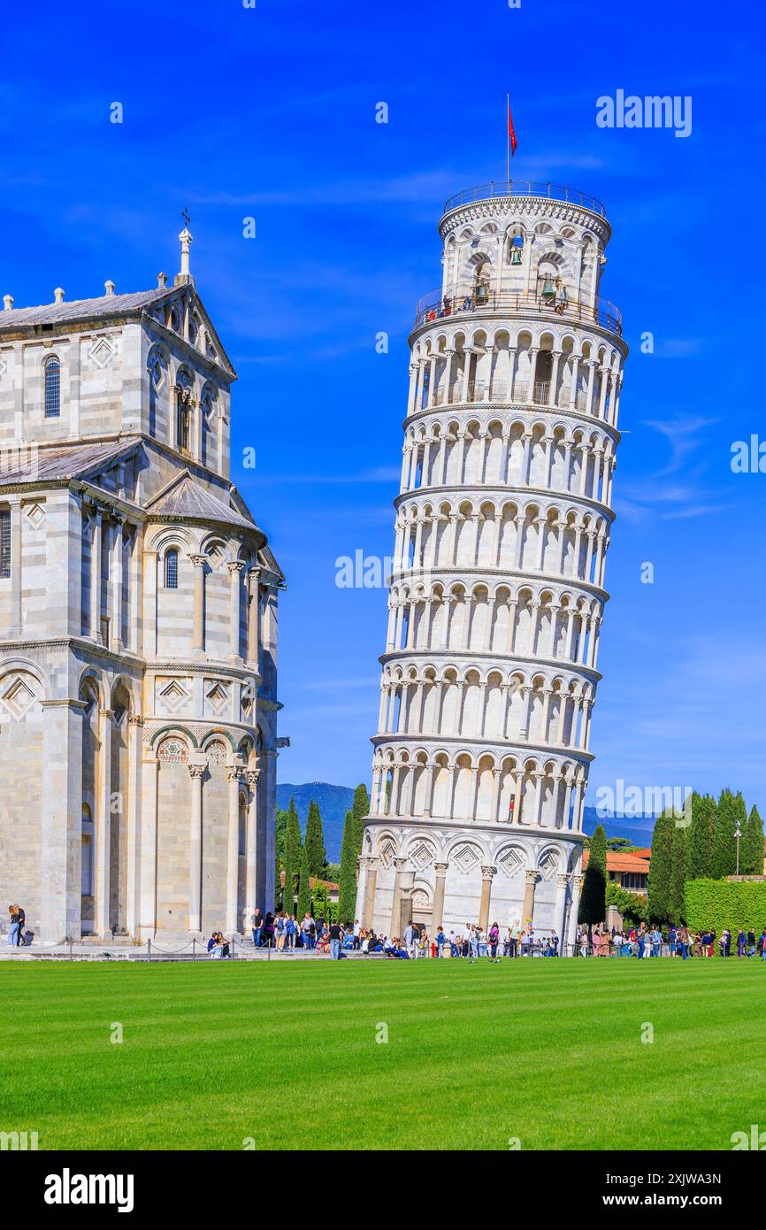 Pisa, Italy. Leaning Tower of Pisa and Pisa Cathedral Stock Photo - Alamy