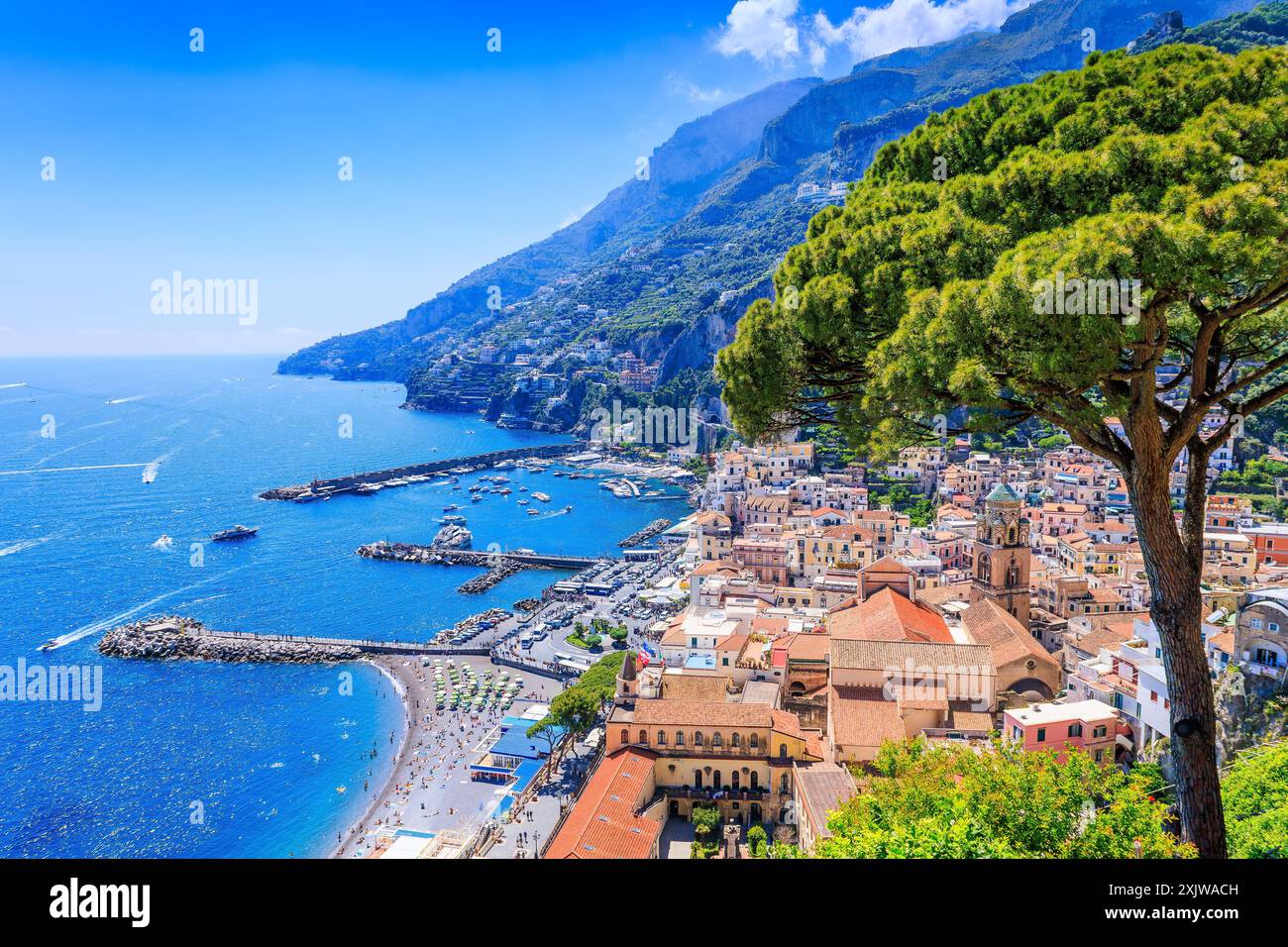 Amalfi Coast, Italy. View of the Amalfi town Stock Photo - Alamy