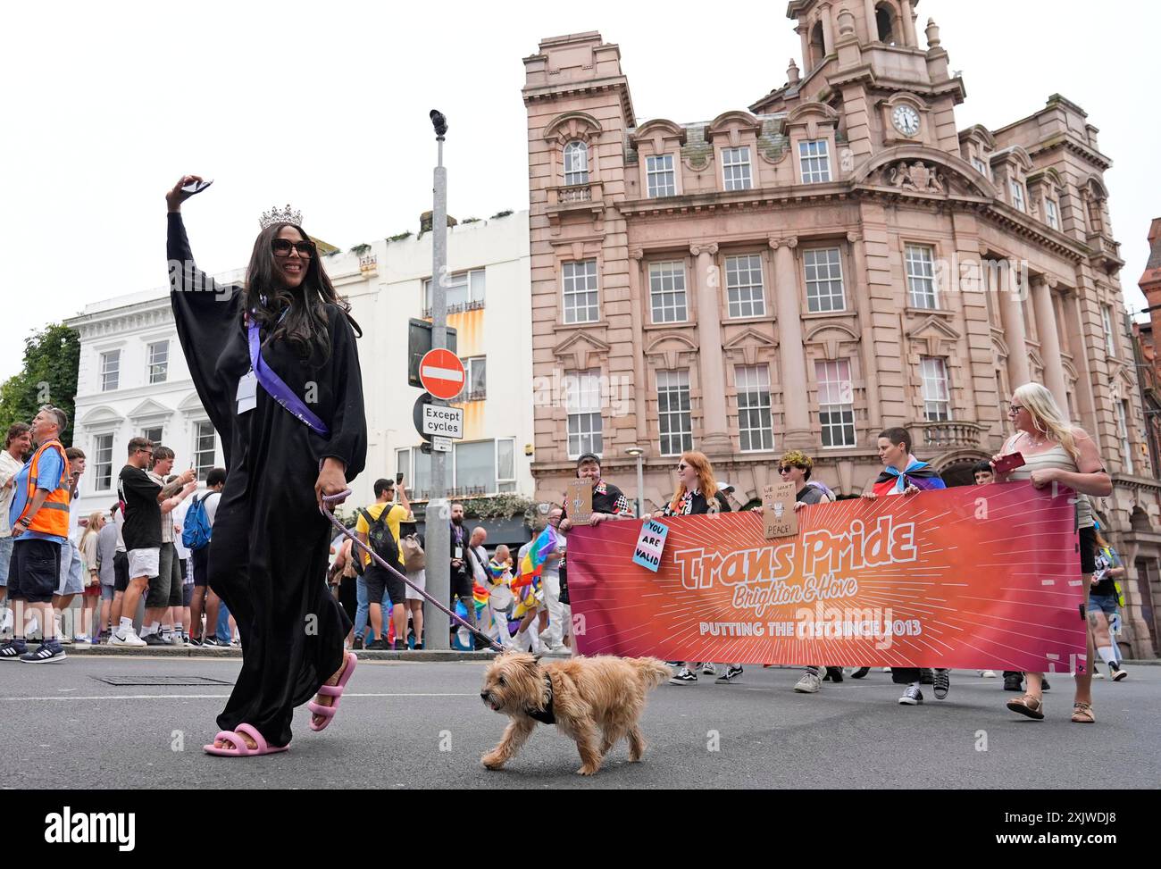 People take part in a Trans Pride protest march in Brighton. Picture ...