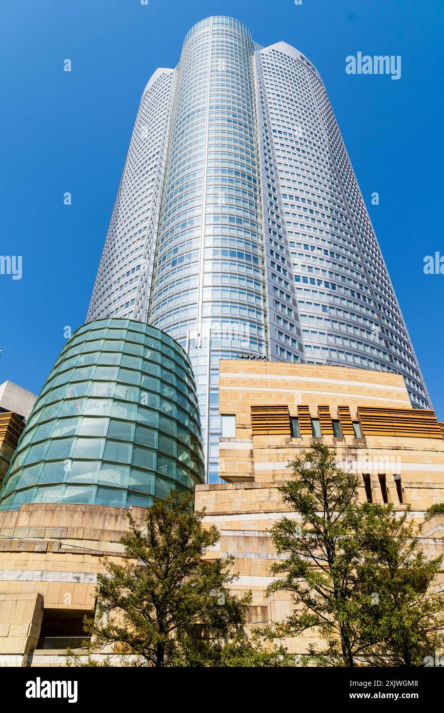 The Mori Tower, with the Mori art Museum entrance building in front ...
