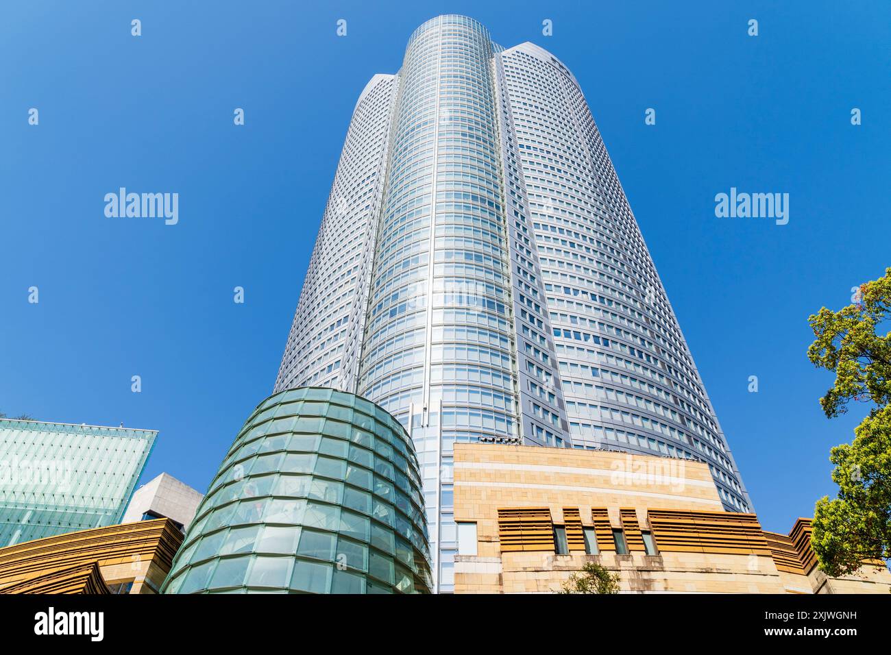 The Mori Tower, with the Mori art Museum entrance building in front ...