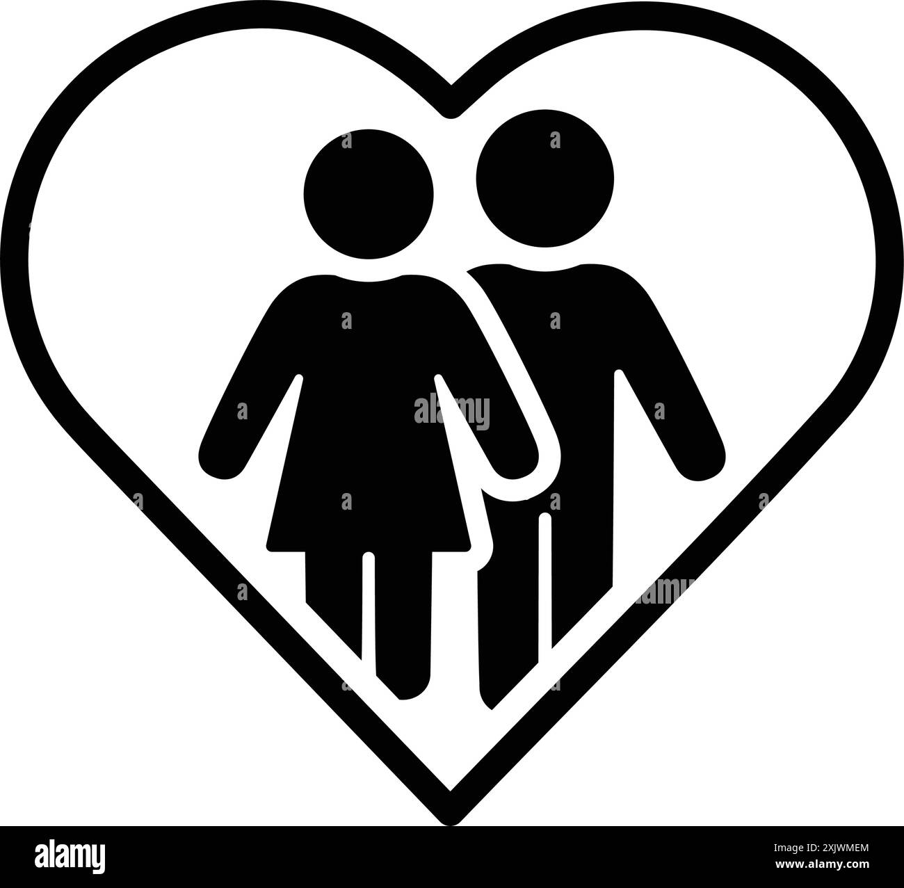 Couple, heart, icon - Perfect use for print media, web, stock images ...