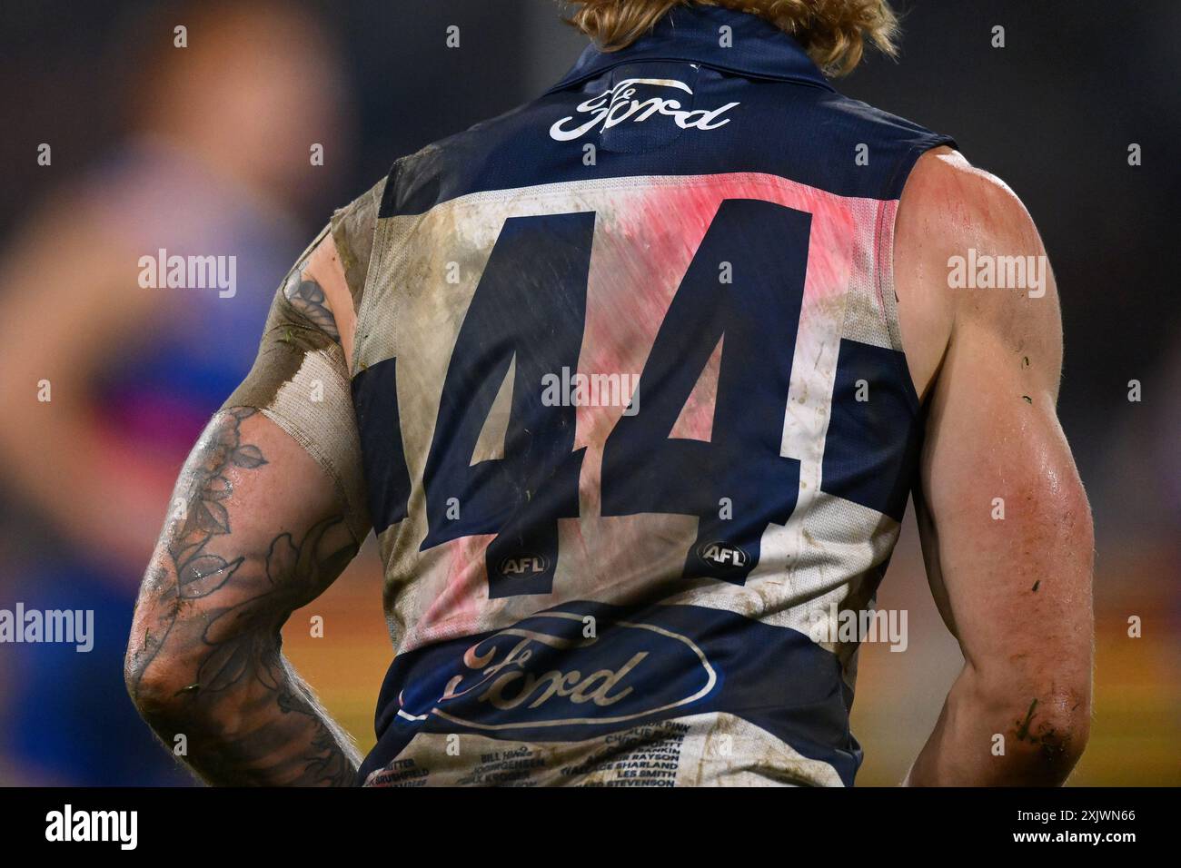 Geelong, Australia. 20th July, 2024. Mud can be seen on the 1924 ...
