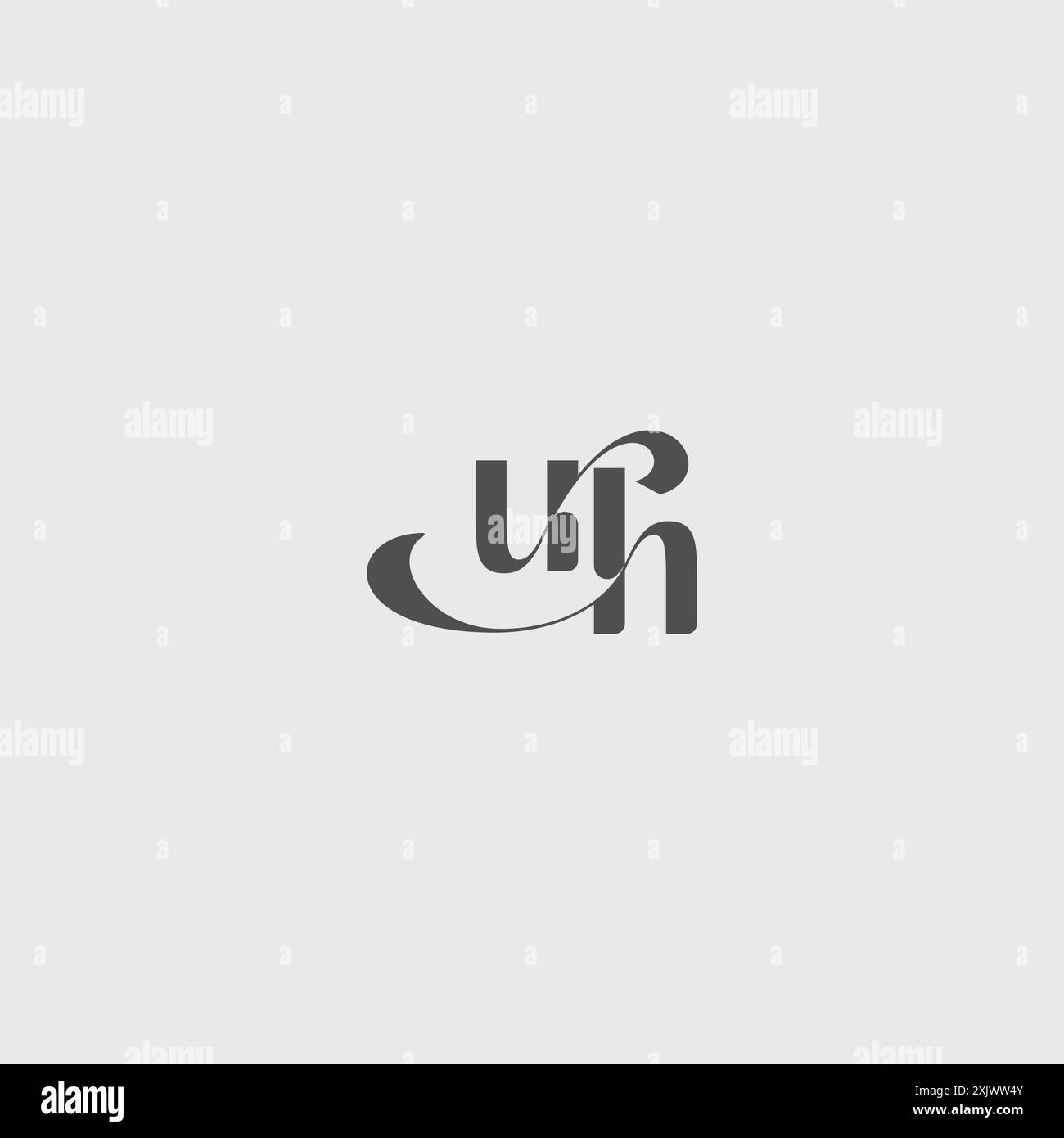 simple and minimalism UH beauty monogram initial logo letter Classy ...