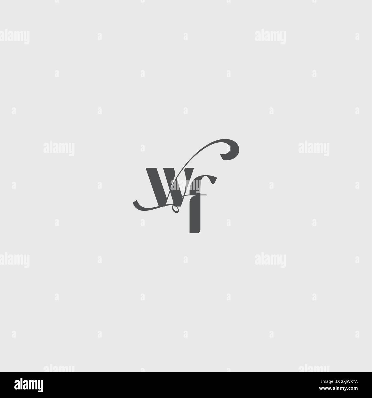Wf minimal logo Black and White Stock Photos & Images - Alamy