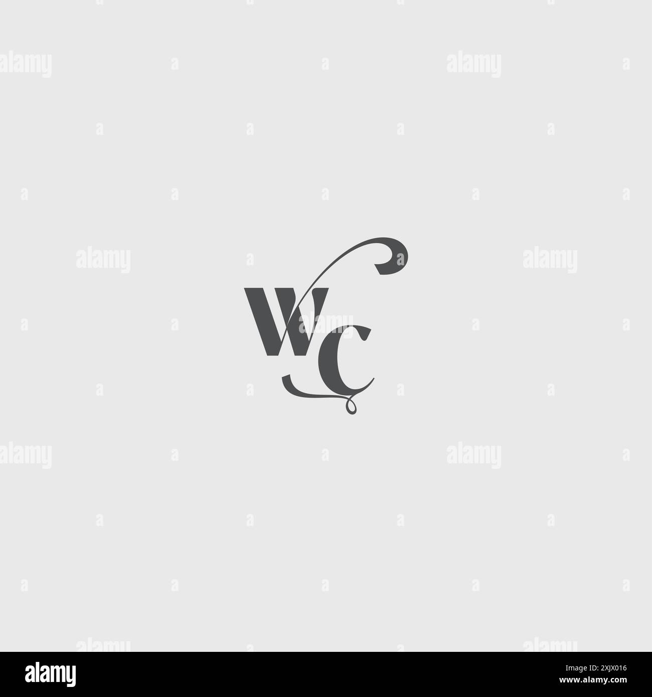 simple and minimalism WC beauty monogram initial logo letter Classy ...