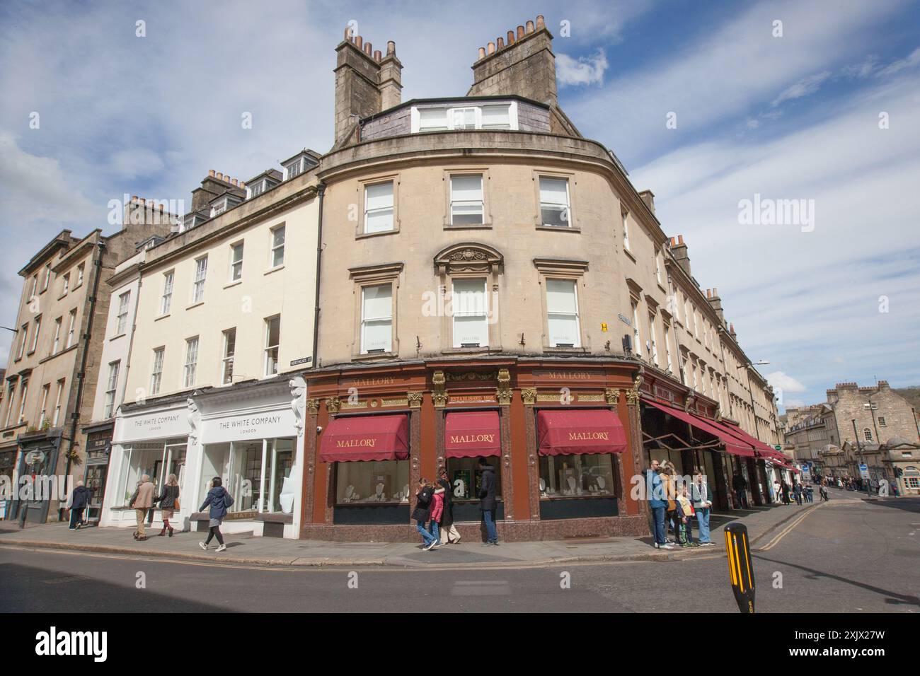 Views of Northgate Street and Bridge Street in Bath, Somerset in the ...