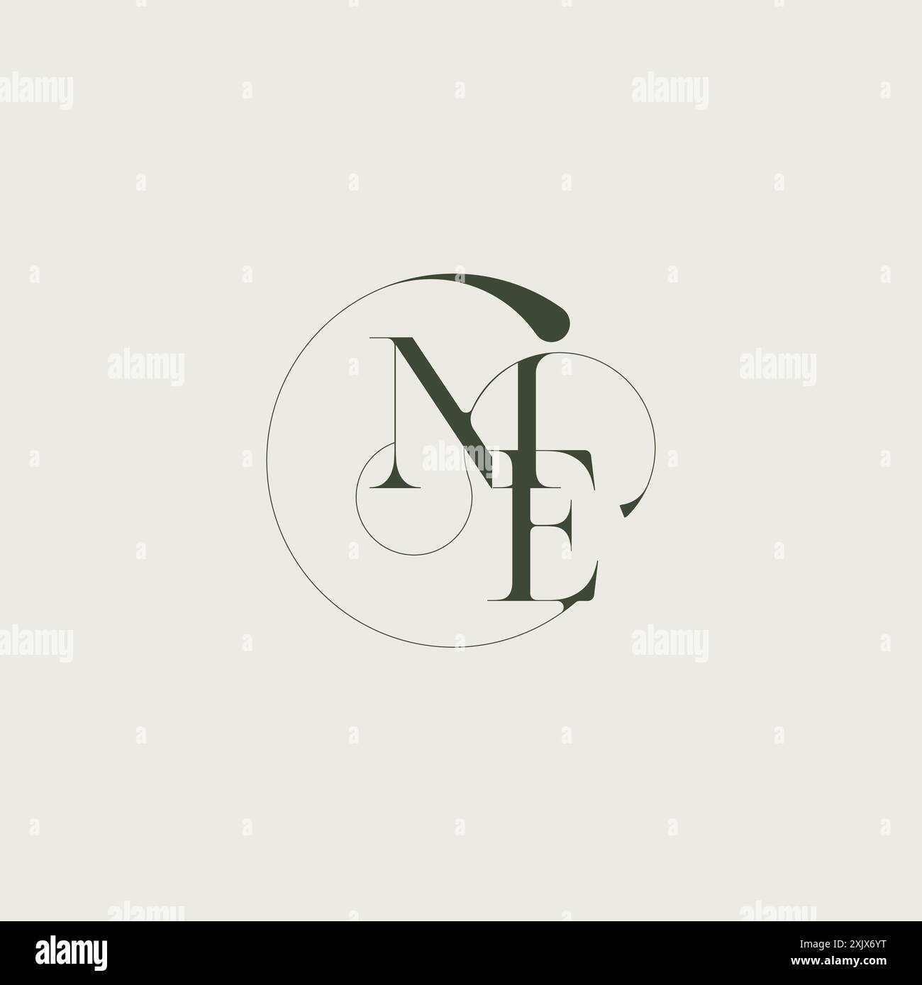 beautifull monogram initial elegant line concept ME feminine wedding ...