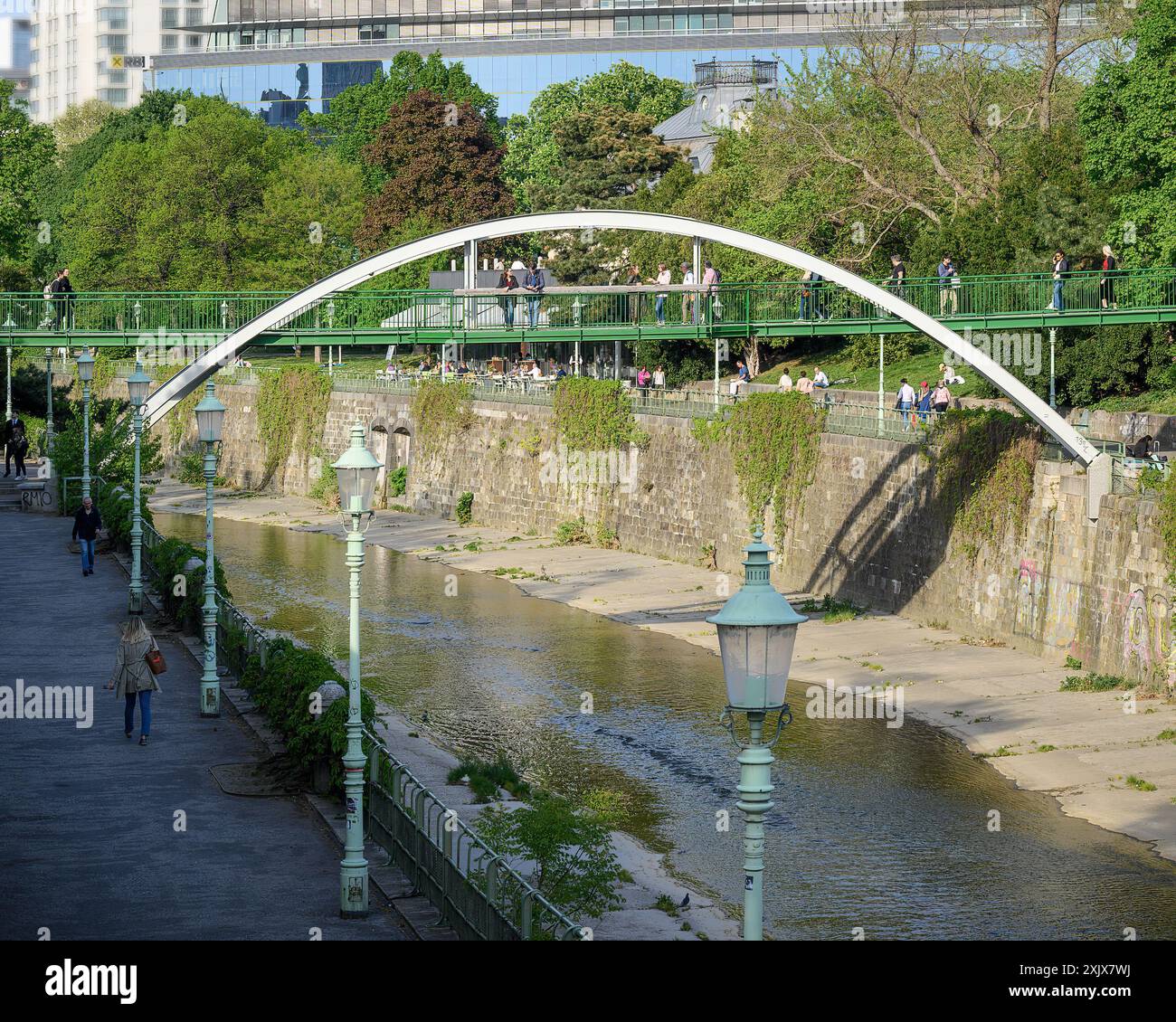 Vienna, Austria - Stadtpark pedestrian bridge by Herman Czech Stock ...