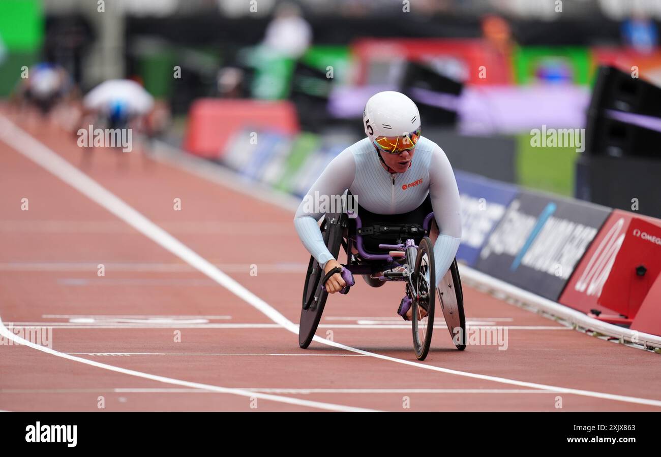 Hannah Cockroft after finishing fifth in the Women's Wheelchair 800m ...