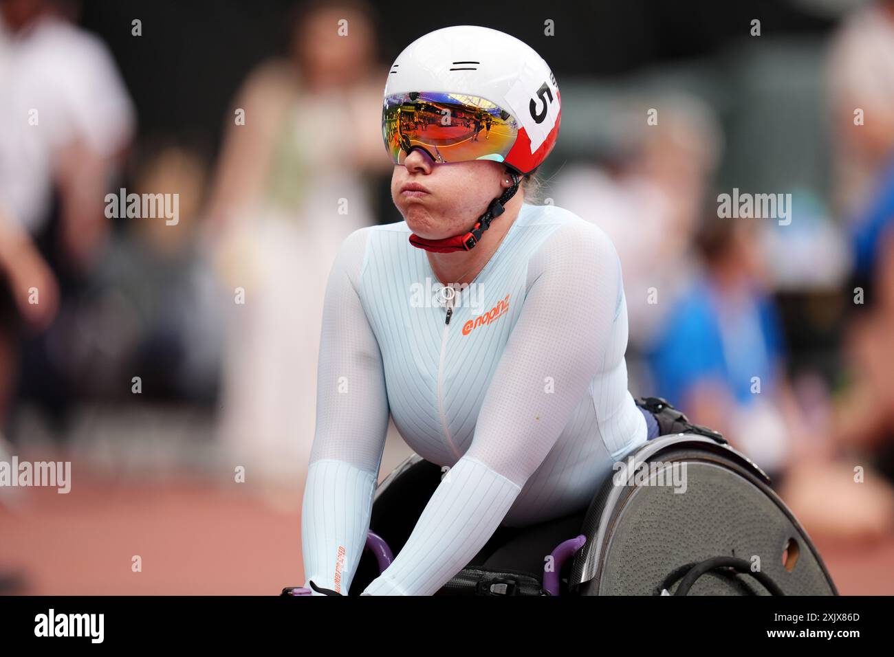 Hannah Cockroft after finishing fifth in the Women's Wheelchair 800m ...