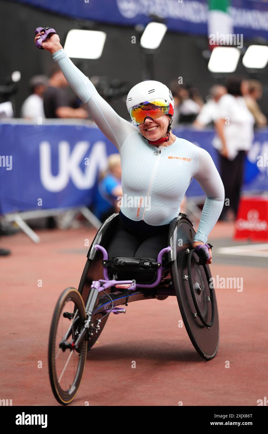 Hannah Cockroft after finishing fifth in the Women's Wheelchair 800m ...