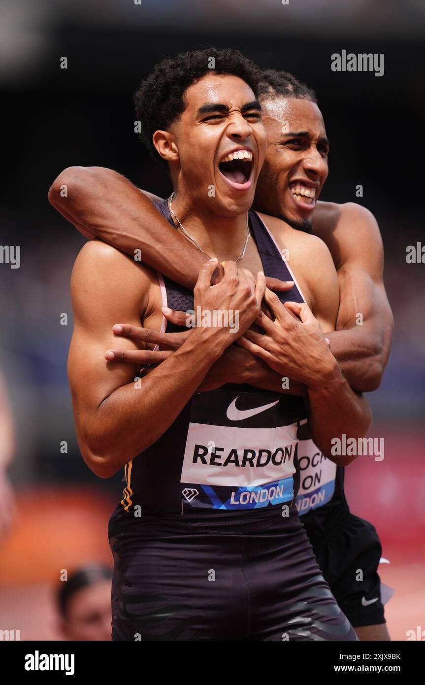 Samuel Reardon celebrates after winning the Men's 400m national final ...