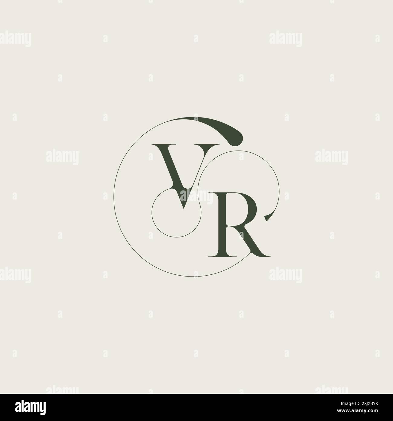 Initial vr vector vectors hi-res stock photography and images - Alamy