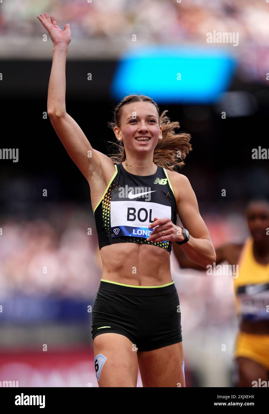 Femke Bol wins the Women's 400m Hurdles final during the London ...