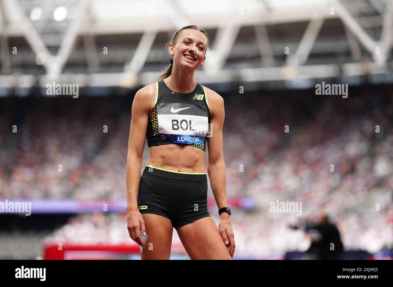 Femke Bol wins the Women's 400m Hurdles final during the London ...