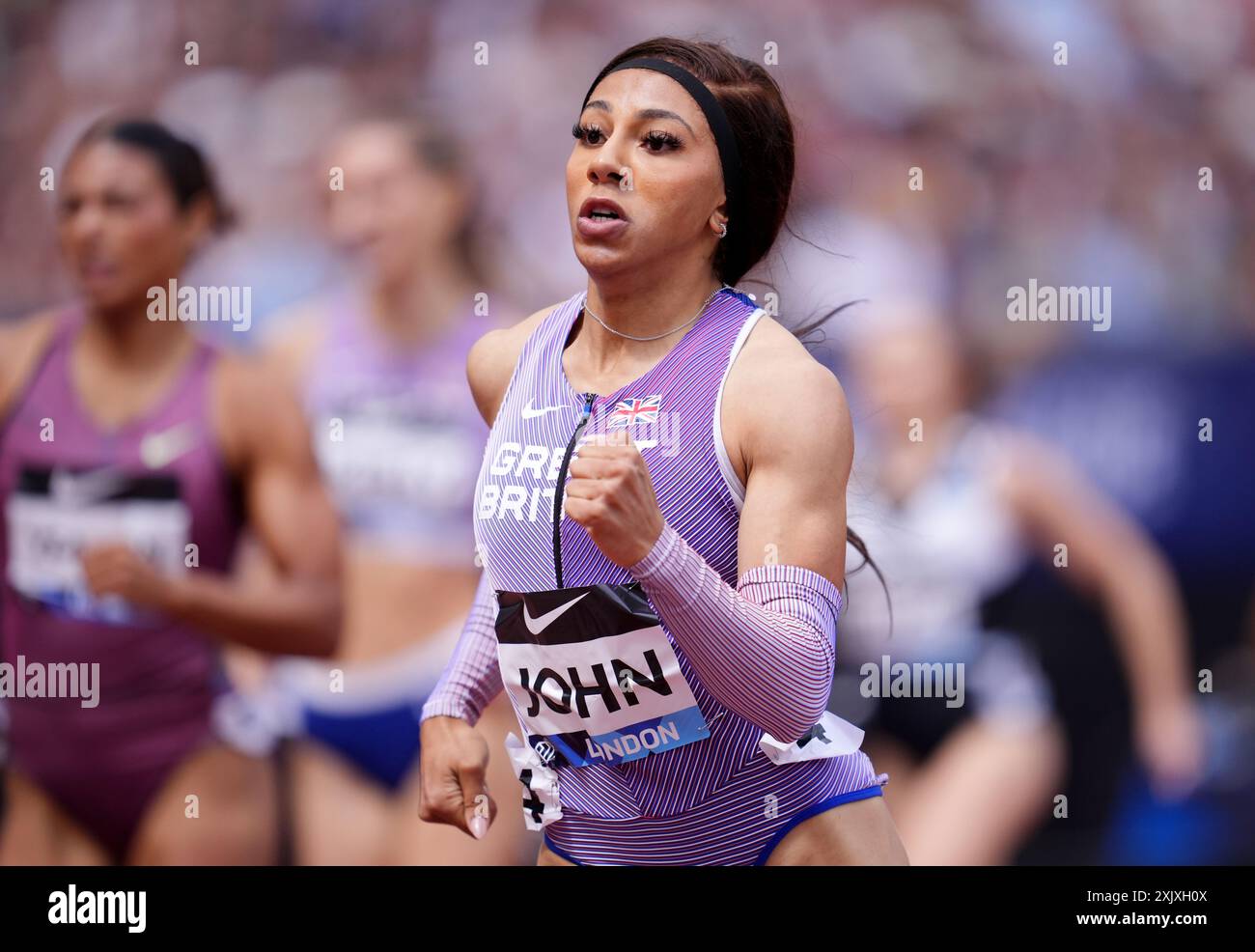 Yemi Mary John of Great Britain on her way to winning the Women's 400m ...