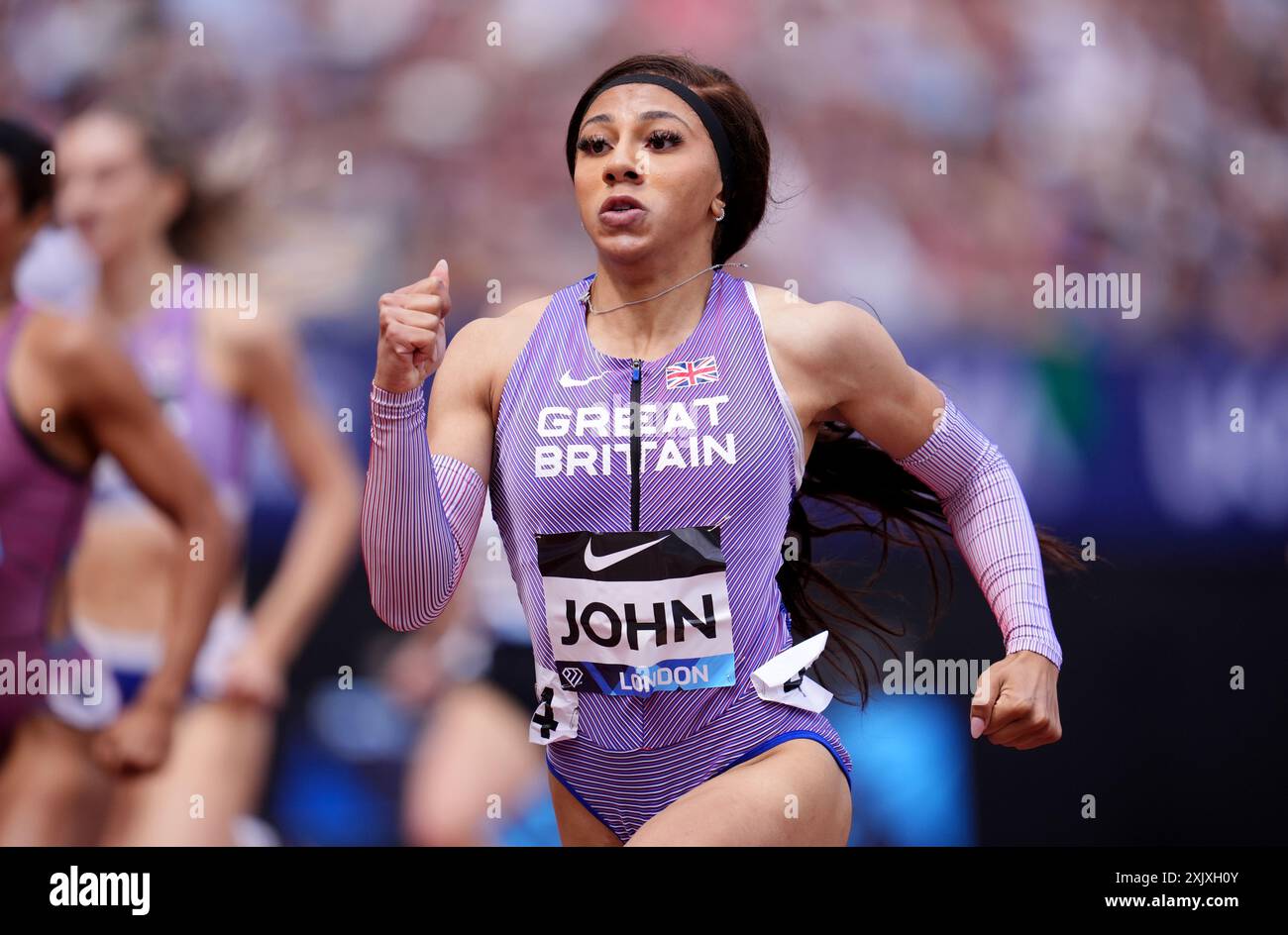 Yemi Mary John of Great Britain on her way to winning the Women's 400m ...
