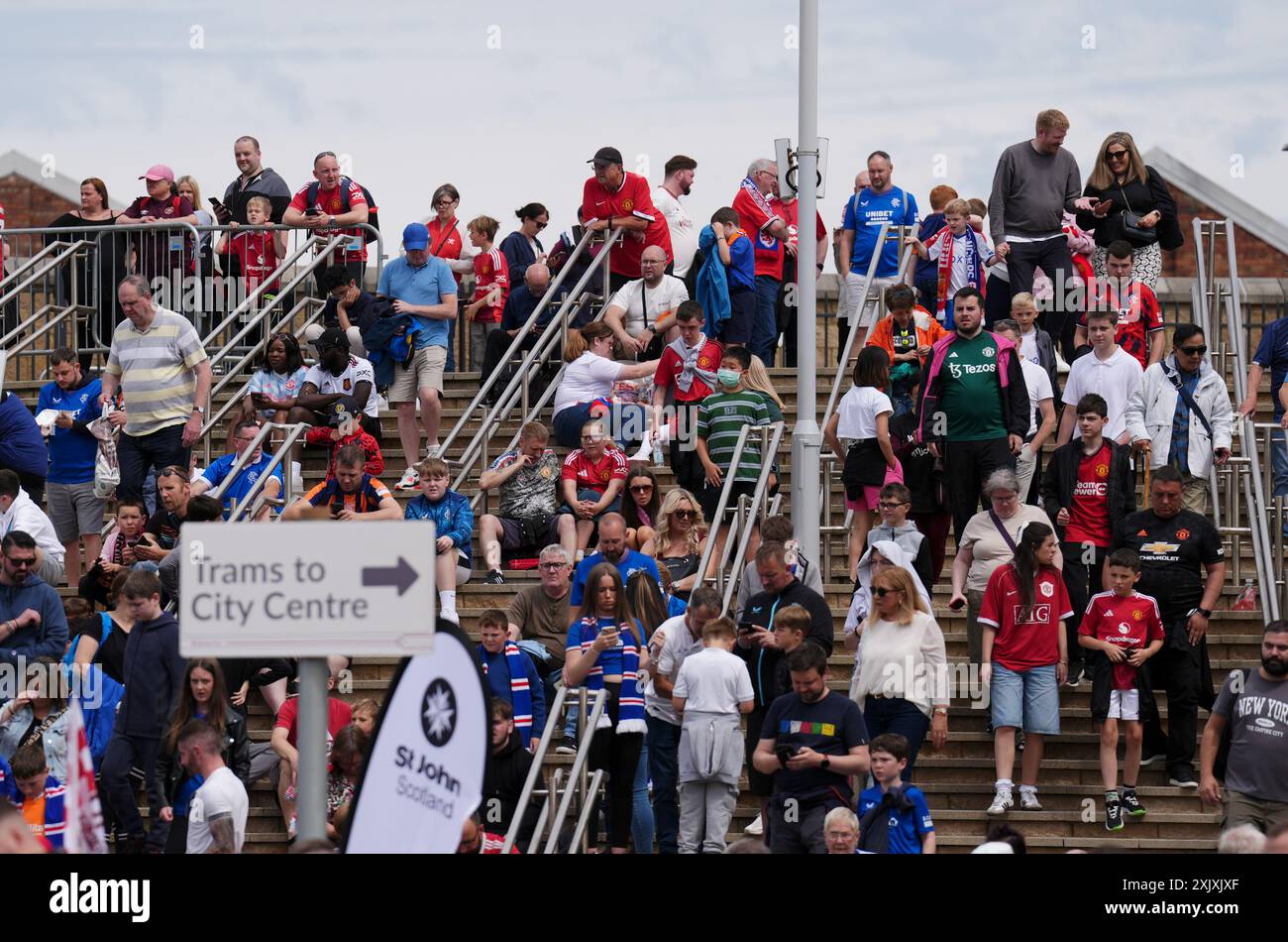 Manchester United fans arrive before the pre-season friendly match at ...
