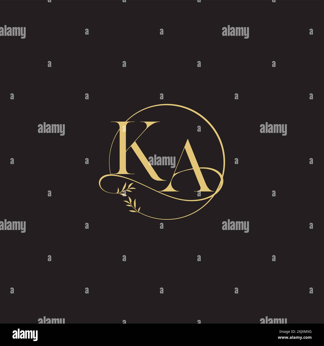 Ka monogram Stock Vector Images - Alamy