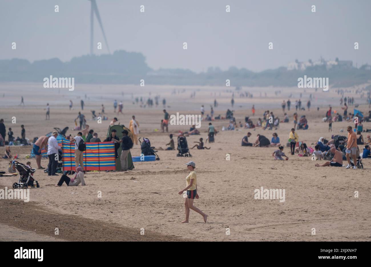 People enjoy the hot weather in Bridlington. Picture date: Saturday ...