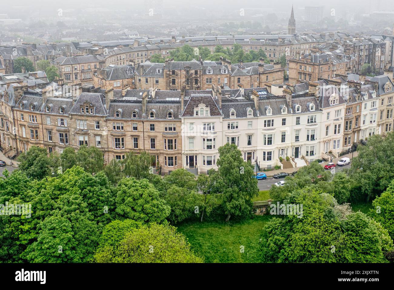 Park Quadrant luxury residential area of Glasgow Stock Photo - Alamy