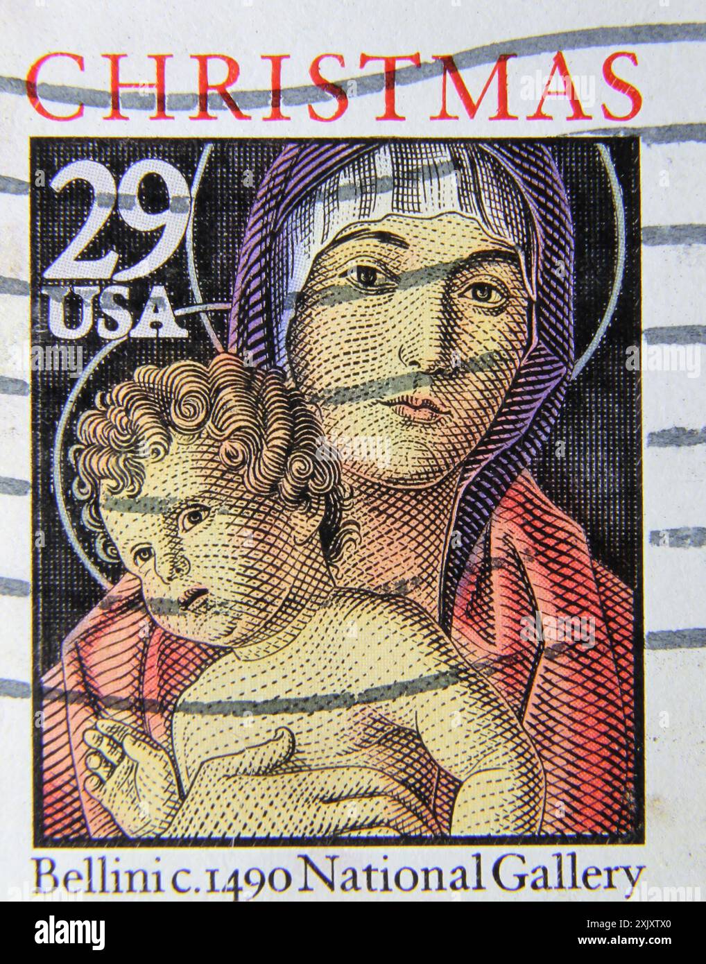 ISTANBUL, TURKEY - JANUARY 25, 2021: United States stamp shows Madonna ...