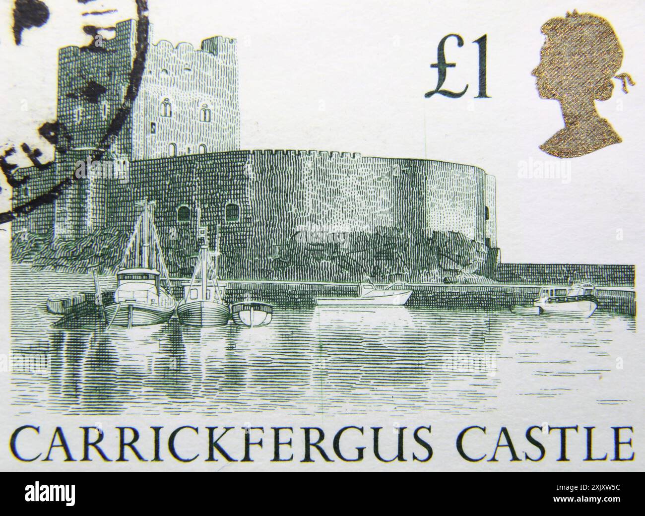 ISTANBUL, TURKEY - JANUARY 25, 2021: Great Britain stamp shows Photographs of Castles by Prince ...