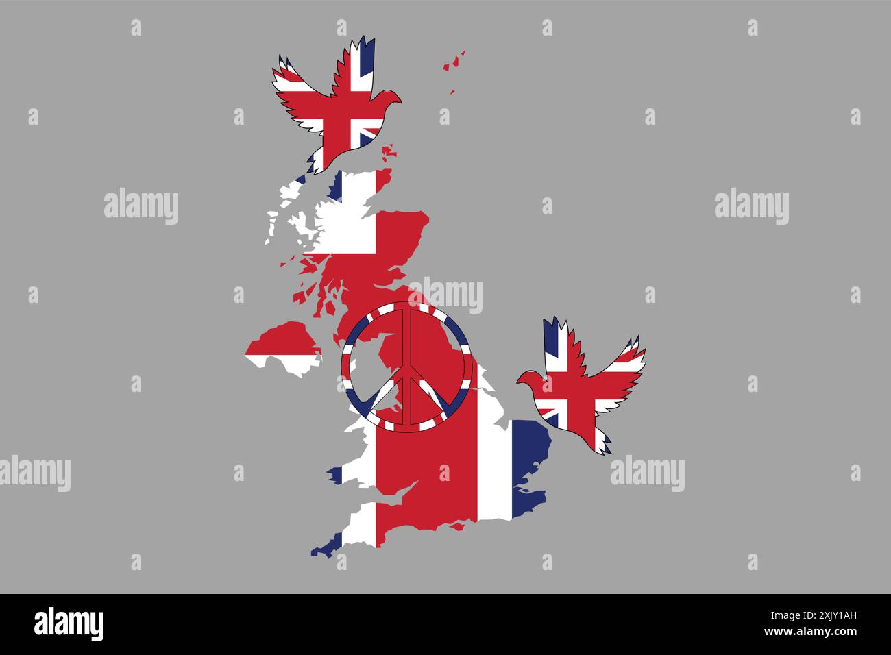 United kingdom old illustration map Stock Vector Images - Alamy