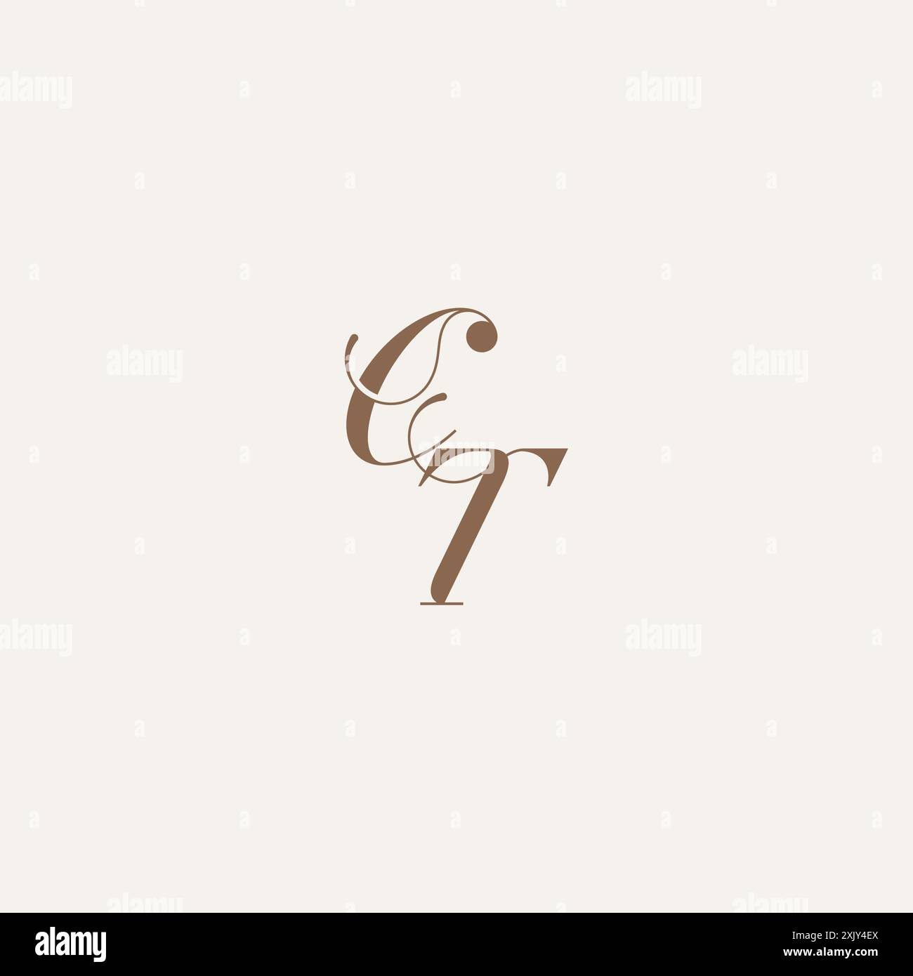 Initial ct vector vectors hi-res stock photography and images - Alamy