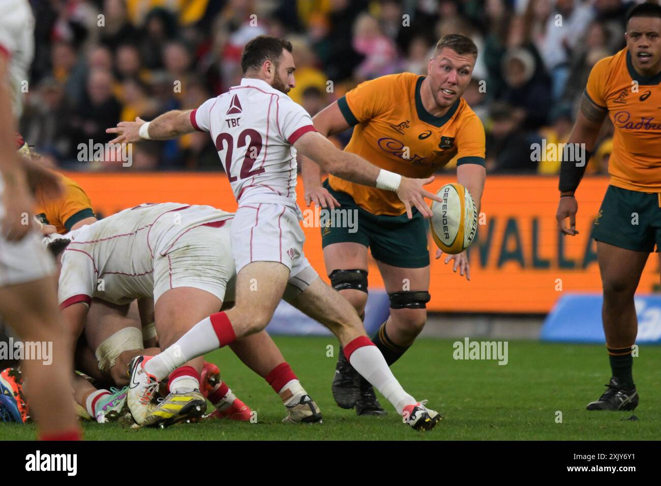 Sydney, Australia. 20th July, 2024. Vasil Lobzhanidze (L) of Georgia ...
