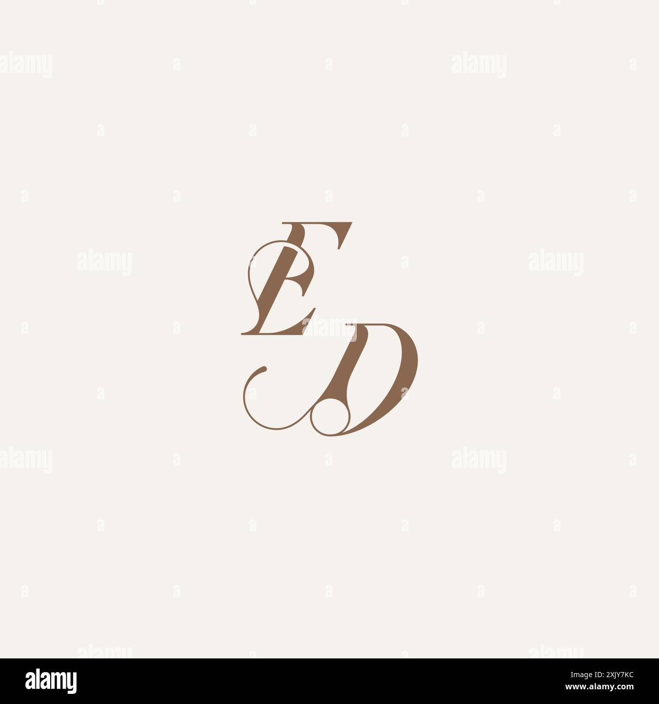 Luxury and Elegant ED wedding concept design ideas initial monogram logo letter Stock Vector ...