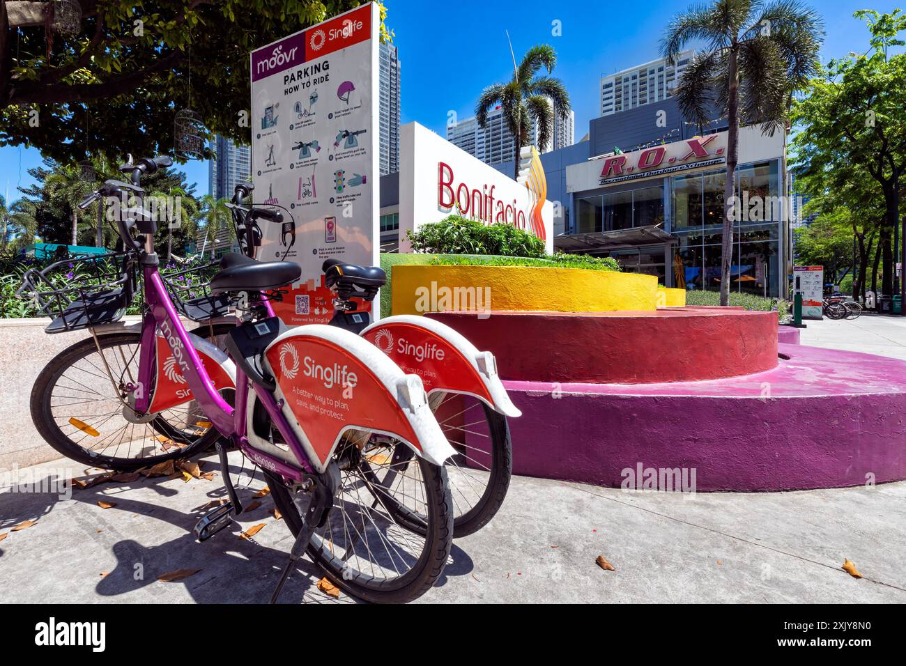 Bicycle rental, Bonifacio Global City High Street, BGC, Manila ...